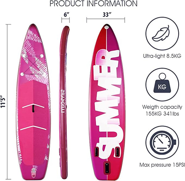 Punk Summer Tree 11'5"x33"x6" Luxmars Stand Up Inflatable surfboard ...