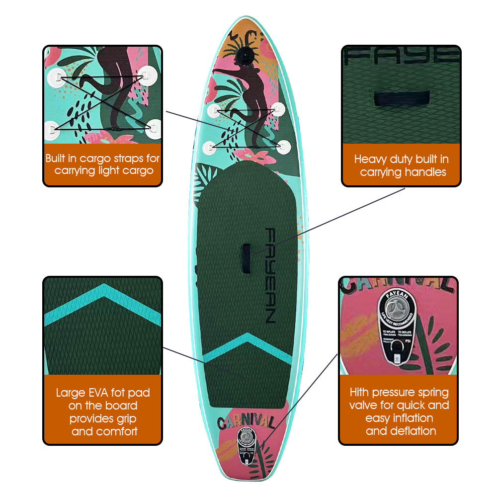 Tropical Rave Kids Edition Paddle Board 8’5‘’ Paddle Board with ...